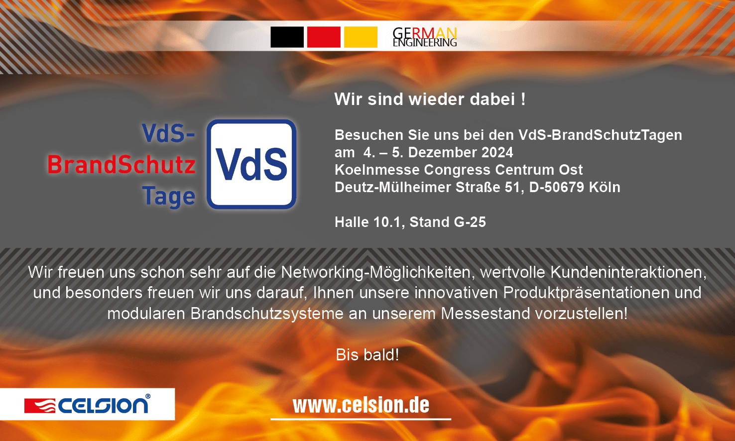 Ready for the VdS Fire Protection Days 2024 - Celsion